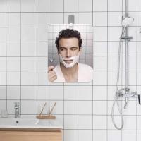 China New Anti-fog Mirror Women Shower Bathroom Handheld Mirror Support Suspension Men's Shaving PC Fogless Mirror for sale