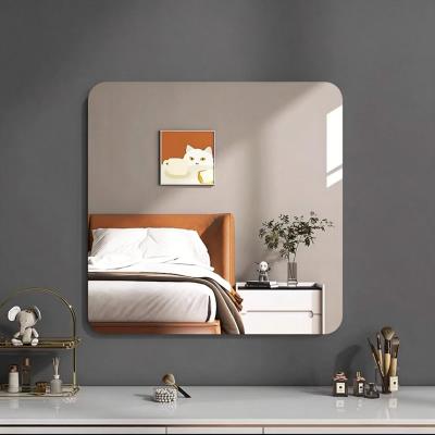 China Wholesale self-adhesive acrylic mirror wall mirror Shatterproof Flexible Plastic Mirror Sheets for Bedroom Home Gym Door for sale