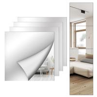 China Wholesale self-adhesive acrylic mirror wall mirror Shatterproof Flexible Plastic Mirror Sheets for Bedroom Home Gym Door for sale