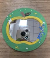 China DIY convex mirror Convex Acrylic Mirror Blanks for DIY Craft, Custom UV Printing Round Mirror Badge for sale