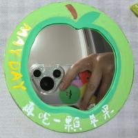 China DIY convex mirror Convex Acrylic Mirror Blanks for DIY Craft, Custom UV Printing Round Mirror Badge for sale