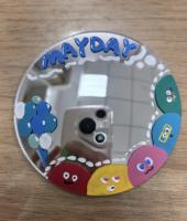 China DIY convex mirror Convex Acrylic Mirror Blanks for DIY Craft, Custom UV Printing Round Mirror Badge for sale