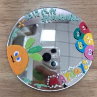 China DIY convex mirror Convex Acrylic Mirror Blanks for DIY Craft, Custom UV Printing Round Mirror Badge for sale