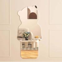 China Laser cut Acrylic Big Room Home Wall Decor Luxury Unbreakable Hanging Salon Dressing Irregular Frameless Full Length Floor Standing Mirror for sale