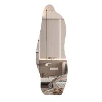China Laser cut Acrylic Big Room Home Wall Decor Luxury Unbreakable Hanging Salon Dressing Irregular Frameless Full Length Floor Standing Mirror for sale