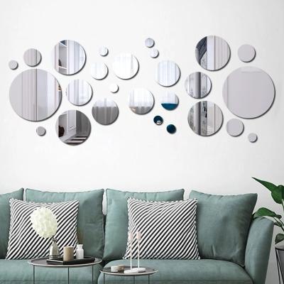 China Shatterproof PMMA Acrylic Mirror Sticker Decorative acrylic mirror Mirror wall panel custom shape and size laser cut for sale