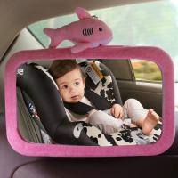 China Baby Car Seat Mirror Rear Facing Infant Backseat View Mirror Shatterproof 360° Rotatable Baby Observation Rearview Mirror for Car Headrest for sale