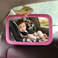 China Baby Car Seat Mirror Rear Facing Infant Backseat View Mirror Shatterproof 360° Rotatable Baby Observation Rearview Mirror for Car Headrest for sale