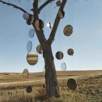 China Round Mirror Hanging Ornament Double-Sided Drilled Acrylic Hanging Mirror Unbreakable DIY Decor Bare Mirror Without Shell for sale