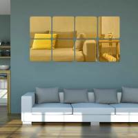 China Modern Minimalist Acrylic Spliced Mirror Self-adhesive Wall Mount Full-Length Mirror Punch-Free Decorative Wall Sticker Mirror for Bathroom Washroom for sale