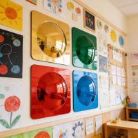 China PMMA Acrylic Convex Wall Mirror Safety Bubble Mirror Anti-Theft Ecofriendly Backing Durable for Kids Sensory Development for sale