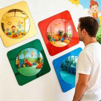 China PMMA Acrylic Convex Wall Mirror Safety Bubble Mirror Anti-Theft Ecofriendly Backing Durable for Kids Sensory Development for sale