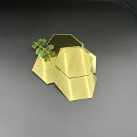 China Gold Mirror PMMA Acrylic Sheet 3mm Thickness Luxury Interior Decor Wall Panel Decorative for sale