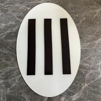 China 40 x 60cm Oval Anti Fog PC Mirror Security Checkpoint Shatter Resistant OEM Custom Size for sale