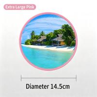 China 3 Inch Mini Rose Pink Shatterproof Handheld Acrylic Convex Mirror Keychain Wide Angle Travel Selfie Custom OEM Wholesale for sale