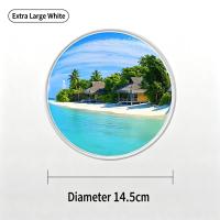 China 5 Inch White Frame Shatterproof Acrylic Handheld Convex Mirror Wide Angle Travel Selfie Classic Custom OEM Wholesale for sale