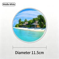 China 5 Inch White Frame Shatterproof Acrylic Handheld Convex Mirror Wide Angle Travel Selfie Classic Custom OEM Wholesale for sale