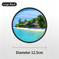 China 4 Inch Black Color Silver Handheld Acrylic Convex Mirror Set Wide Angle Travel Selfie Custom OEM Gift Wholesale for sale