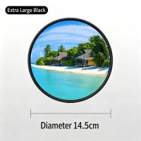 China 4 Inch Black Color Silver Handheld Acrylic Convex Mirror Set Wide Angle Travel Selfie Custom OEM Gift Wholesale for sale