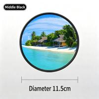 China 4 Inch Black Color Silver Handheld Acrylic Convex Mirror Set Wide Angle Travel Selfie Custom OEM Gift Wholesale for sale