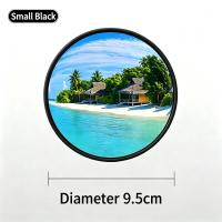 China 4 Inch Black Color Silver Handheld Acrylic Convex Mirror Set Wide Angle Travel Selfie Custom OEM Gift Wholesale for sale