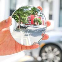 China 4 Inch Shatterproof Handheld Acrylic Convex Mirror Wide Angle Travel Selfie Custom OEM Summer Wholesale for sale