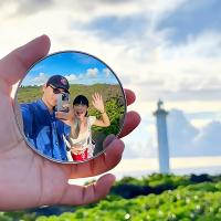 China 4 Inch Shatterproof Handheld Acrylic Convex Mirror Wide Angle Travel Selfie Custom OEM Summer Wholesale for sale