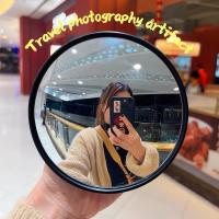China 4 Inch Shatterproof Handheld Acrylic Convex Mirror Wide Angle Travel Selfie Custom OEM Wholesale for sale
