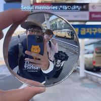 China 4 Inch Shatterproof Handheld Acrylic Convex Mirror Wide Angle Travel Selfie Custom OEM Wholesale for sale