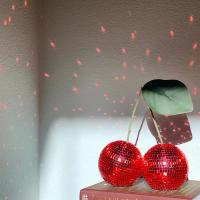 China PET Plastic Mirror Mosaic Cherry Disco Ball Reflective Mirror Ornament for Home Ambient Decor Living Room and Bedroom Desktop Decorations Creative Gift for sale