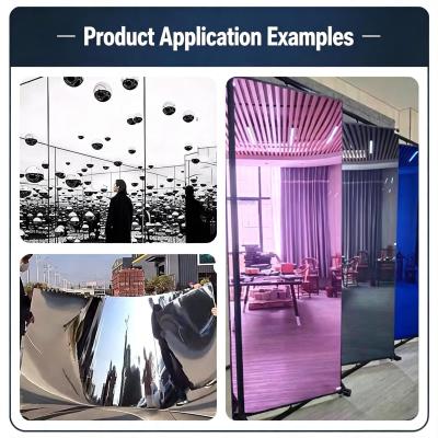 China Rainbow PET Mirror Chrome Film DIY Craft Roll Multi Color Self Adhesive Cuttable Vinyl Sheet for sale