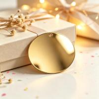 China Shatterproof Acrylic PMMA Mirror Decoration 1mm Gold Safe Unbreakable Hanging Ornament for Kids Holiday Decor for sale