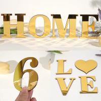 China 15 Pack Rose Gold Square Self Adhesive Acrylic Mirror Wall Stickers Trendy PMMA Peel Stick Bedroom Living Room Decor for sale