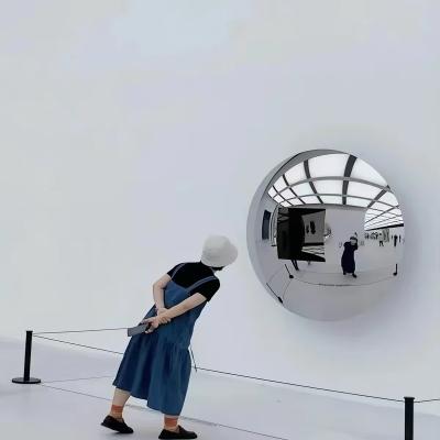 China Custom Size Acrylic Convex Mirror Shatterproof PMMA Round Rectangular Wide Angle Safety Wall Mount for sale