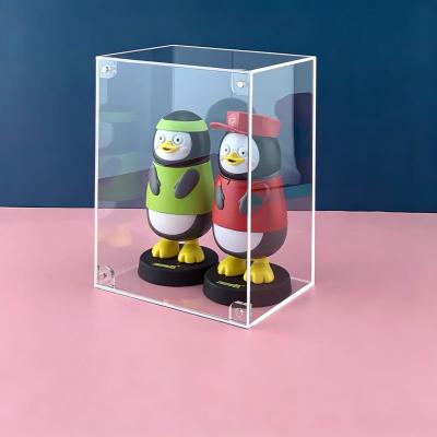 China Dust-Proof Acrylic Plastic Display Case High Transparency Magnetic Storage Organizer Box for Model Figures for sale