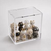 China High Clarity Transparent Acrylic Storage Box Dust-Proof Figure Collection Organizer Case with Magnetic Lid for sale