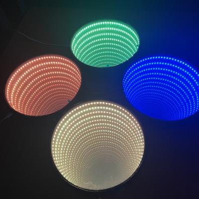 China Custom Logo Letter Infinity Mirror Sign RGB Acrylic Light Box For Shopfront Display for sale