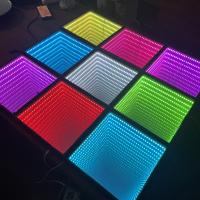 China Moisture Proof LED Infinity Mirror Panel 400x400mm Acrylic RGB Wall Decor for sale