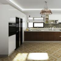 China MDF Board Lacquer Luxury Modern Kitchen Cabinets Wardrobe Storage Unit Furniture for sale