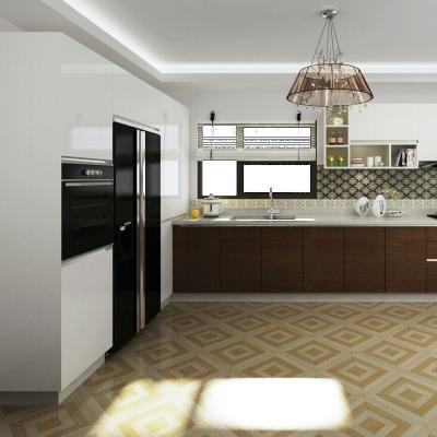 China MDF Board Lacquer Luxury Modern Kitchen Cabinets Wardrobe Storage Unit Furniture for sale