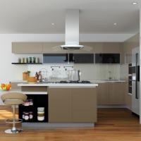 China MC World Free Design Modular Kitchen Wall Cabinet Black Wooden 16-22mm Carcase Thickness for sale