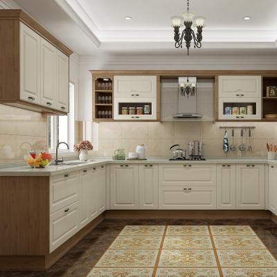 China Contemporary Readymade Kitchen Pantry Cabinets Eco Friendly MDF White for sale