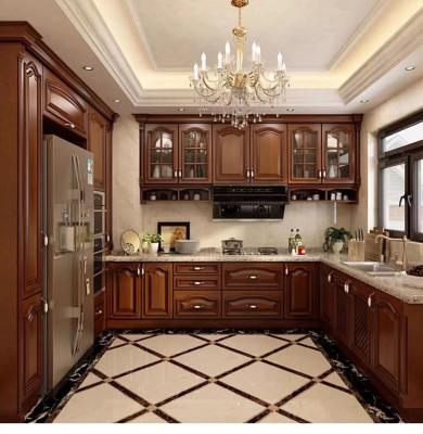 China Solid Wood 10x10 Modern Traditional Kitchen Cabinets Assembled Scratch Resistant for sale