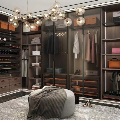 China MC WORLD High End Modern Fitted PVC Modern Walk In Wardrobe Robe Cupboards MDF Ready Made for sale
