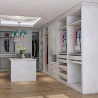 China Off White Leminate Corner Modern Walk In Closet Wardrobe Furniture Shaker Style Door for sale