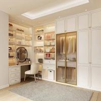China Customized Luxury Modern Walk In Closet Units Small Closet Melamine Wood for sale