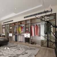 China Small MDF Master Walk In Closet Modern Luxury Adjustable Wardrobe Cupboards Furniture for sale