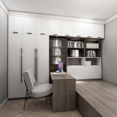China Matte White​ Finish Flat Packed Swing Door Wardrobe Furniture Scratch Resistant For Bedroom for sale
