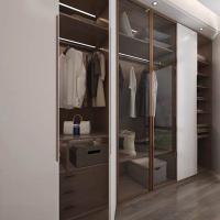 China Internal Storage Matte White Custom Swing Door Wardrobe High End Wood for sale