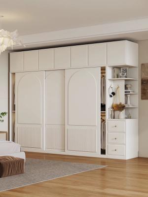 China Household Sliding Door Wardrobe Already Assembled Wooden Wardrobe Storage Units for sale